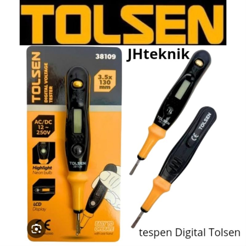 Jual JHTeknik Obeng Tespen Digital AC/DC TOLSEN 38109/Digital Voltage ...