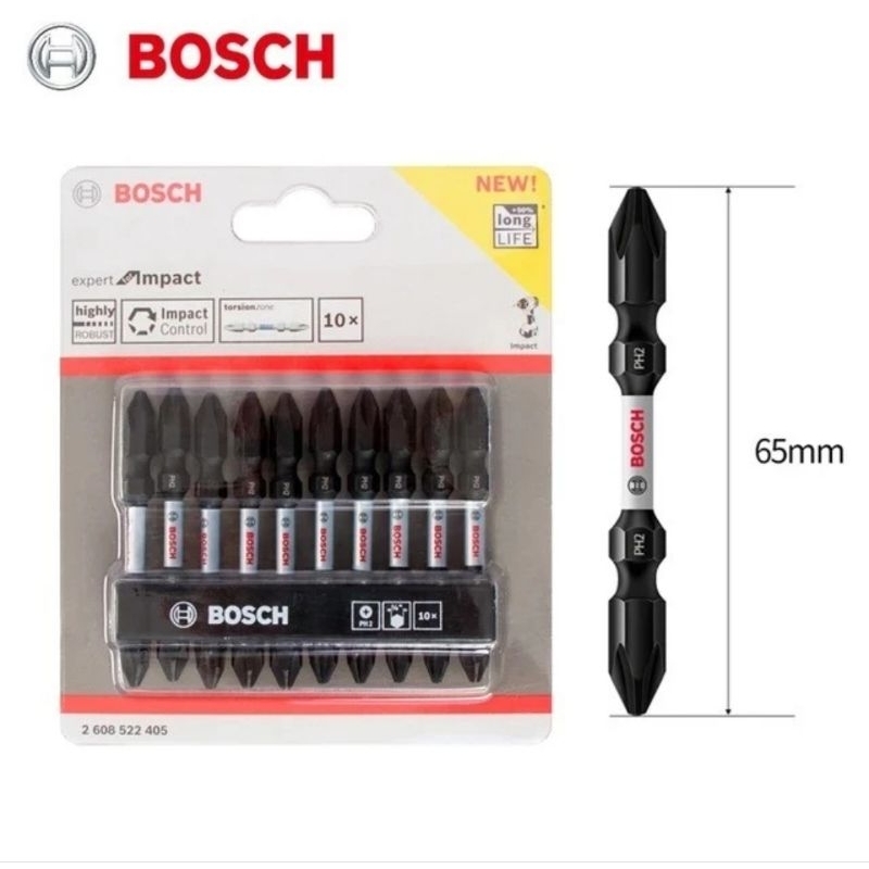 Jual JHTeknik Mata Obeng Impact PH2x65mm BOSCH ORIGINAL/Mata Obeng ...