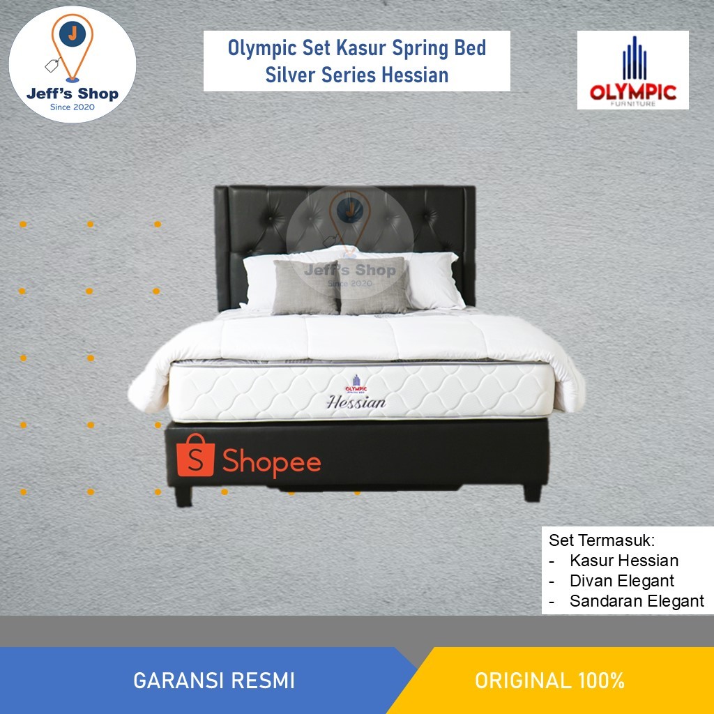 Jual Olympic Set Kasur Spring Bed Silver Series Hessian | Shopee Indonesia