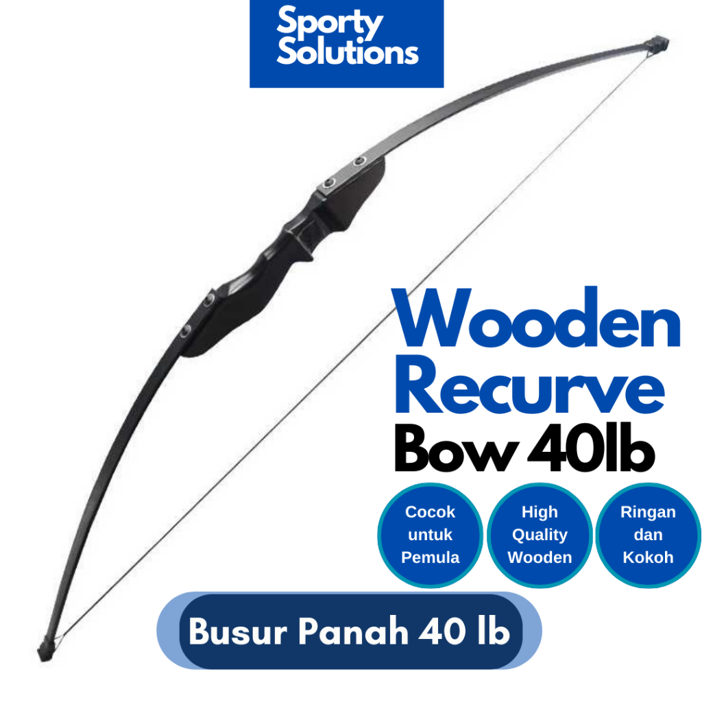 Jual Busur Panah Wooden Recurve Archery Hunting Bow 40 LB | Shopee ...
