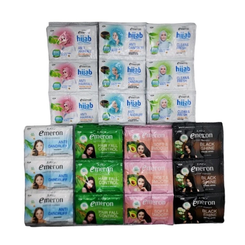 Jual Shampo Emeron 1 Renteng 12 pcs berbagai macam varian | Shopee ...