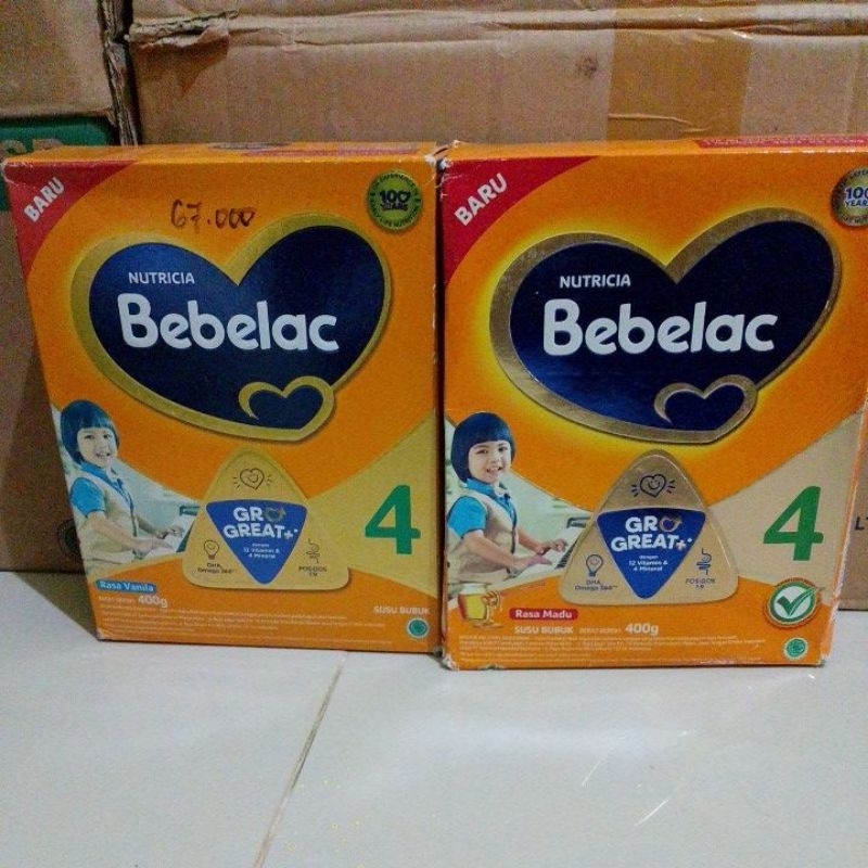 Jual BEBELAC 4 400gr vanila/madu exp juli 2025-2026 box rijek | Shopee ...