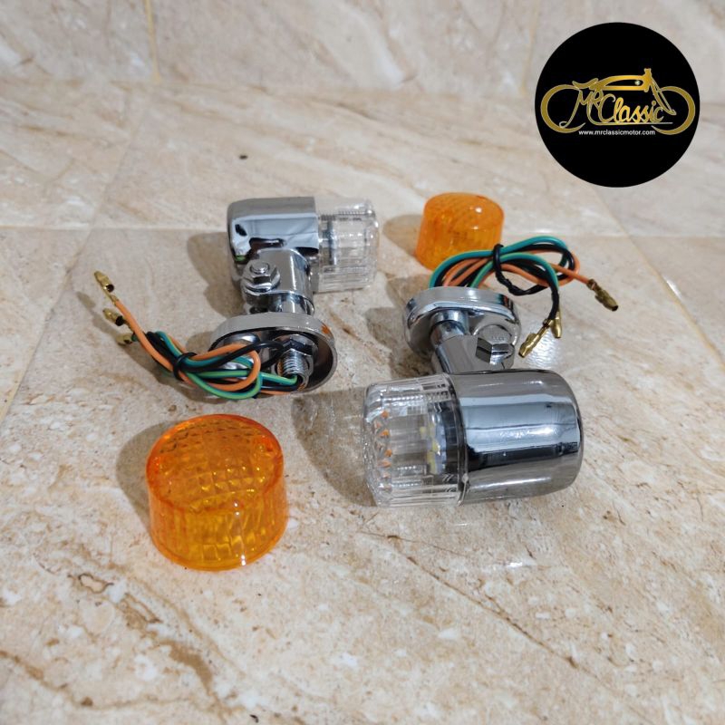 Jual Sein Tabung Besi Custom Chrome LED Plus Mika Plus Breket Manisan ...