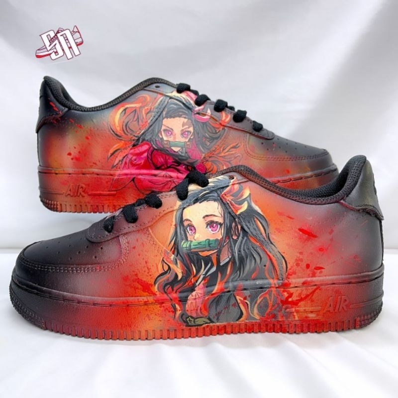 Jual (BISA CUSTOM GAMBAR) AF 1 Custom Demon Slayer Nezuko | Shopee ...