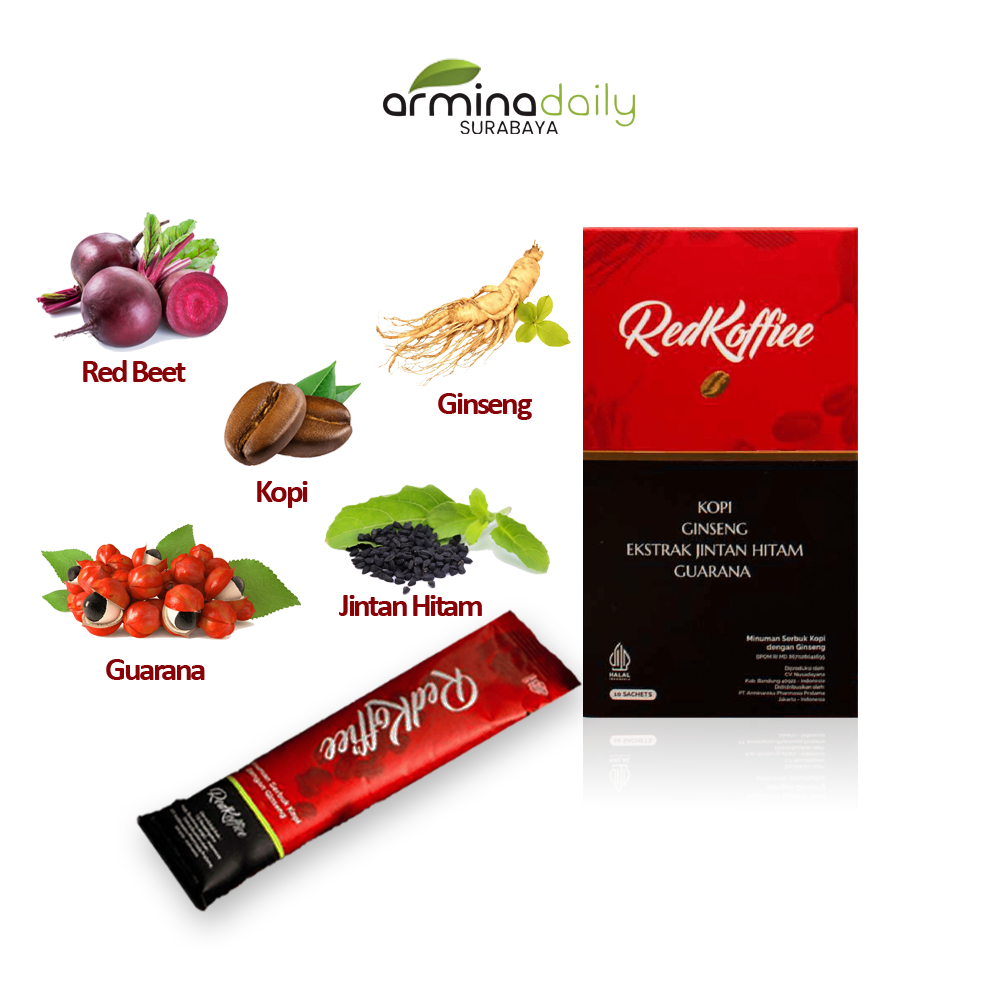 Jual Kopi Merah Atau Red Koffiee Armina Daily 1 Box Isi 10 Sachet ...