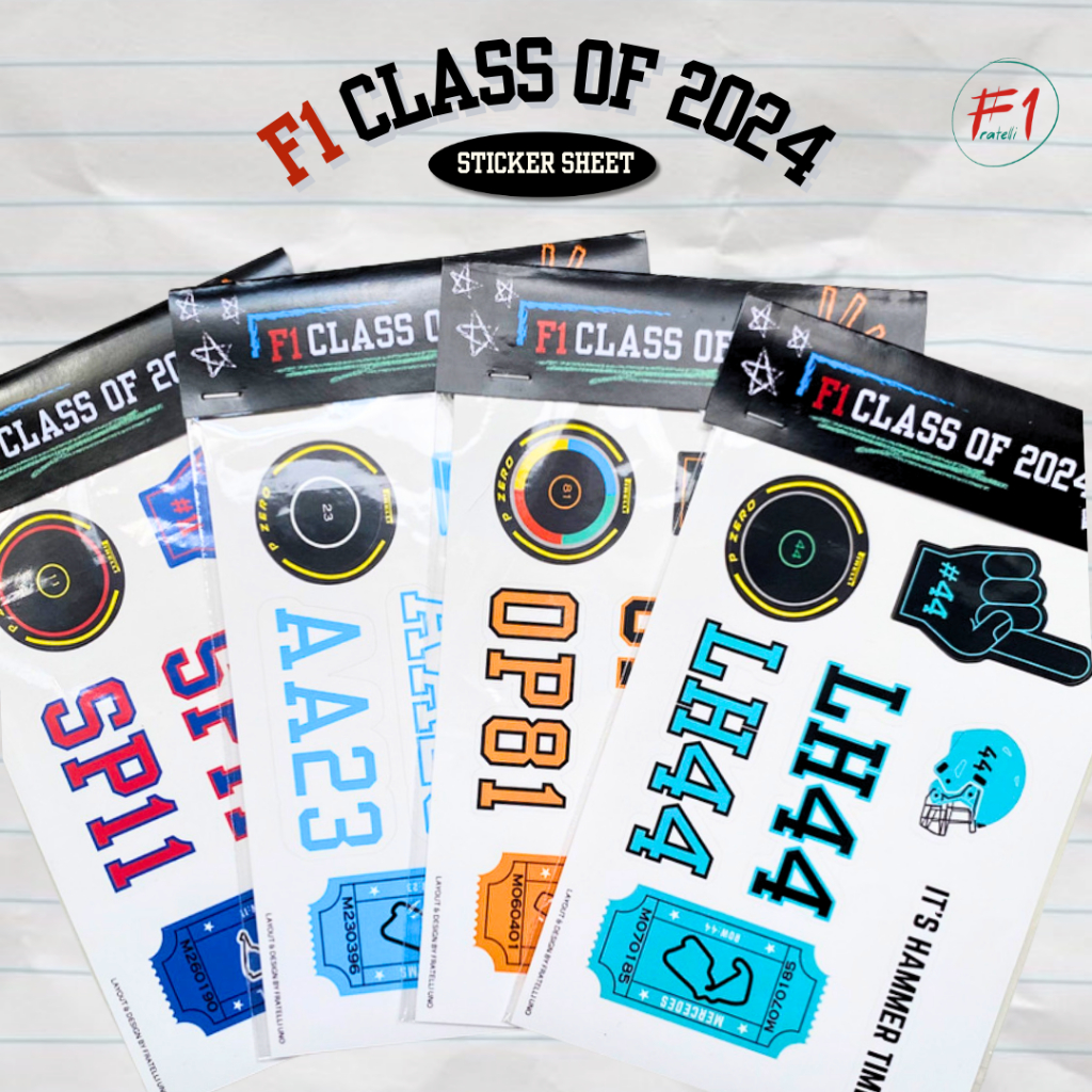 Jual F1 Yearbook Sticker Sheet | Stiker sheet pack F1 fanmade fan merch ...