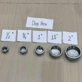 Jual Dop besi 3/4" tutup pipa besi galvanis drat dalam 0.75" galvaniz 3 ...