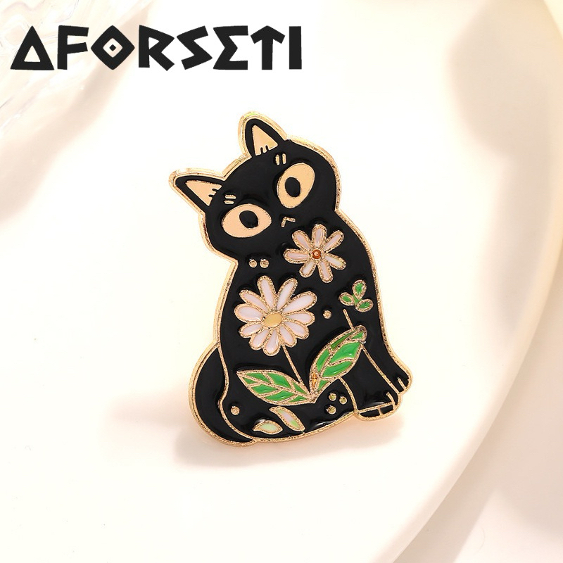 Jual PIN ENAMEL “FLOWER CAT" BROS PIN / BROOCH / PIN COUPLE / PIN AESTHETIC / PIN LUCU / PIN ...