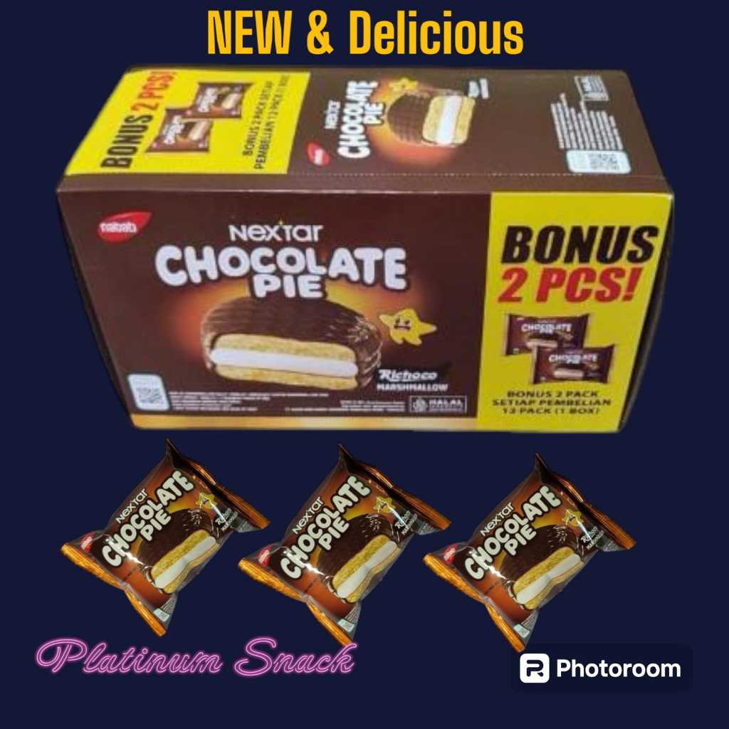 Jual Nextar Chocolate Pie Marshmellow | Isi 12 Pcs @ 28 Gr | Nabati | Shopee Indonesia