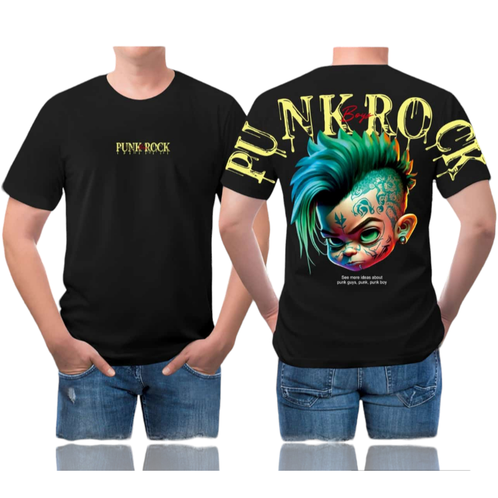 Jual Kaos Pria Tshirt Distro Kaos Motif Punk Rock Kaos Tulisan