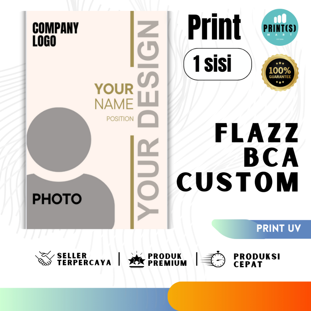 Jual Flazz BCA Custom Print 1 SISI Foto/Gambar/ID Card Bebas Design ...