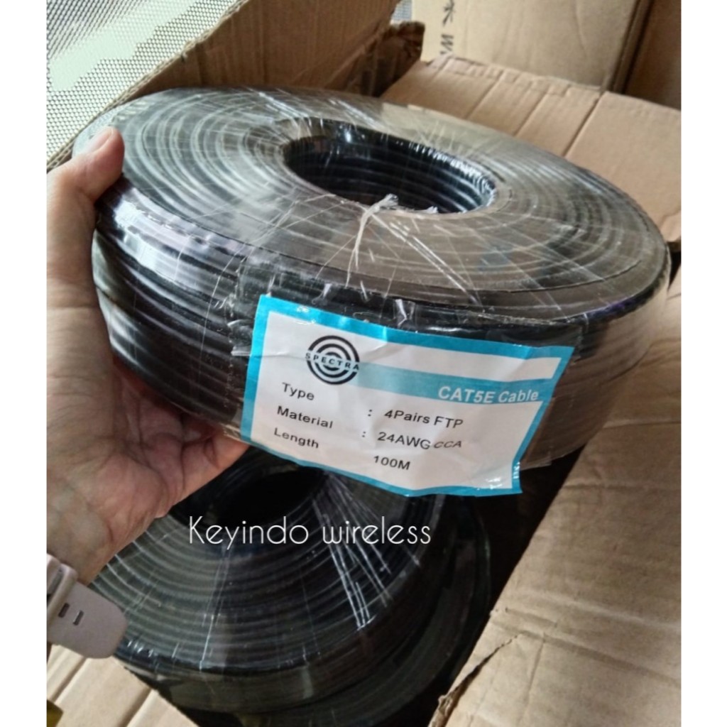 Jual Kabel Lan outdoor Spectra FTP Cat-5e panjang 100m | Shopee Indonesia