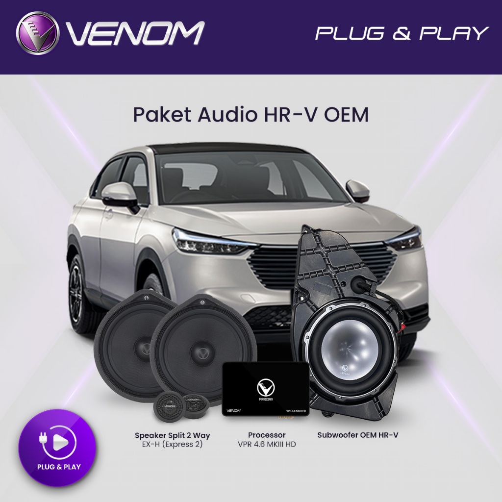 Jual Venom Express Paket Audio Mobil HR-V OEM Looks Plug and Play | Shopee Indonesia