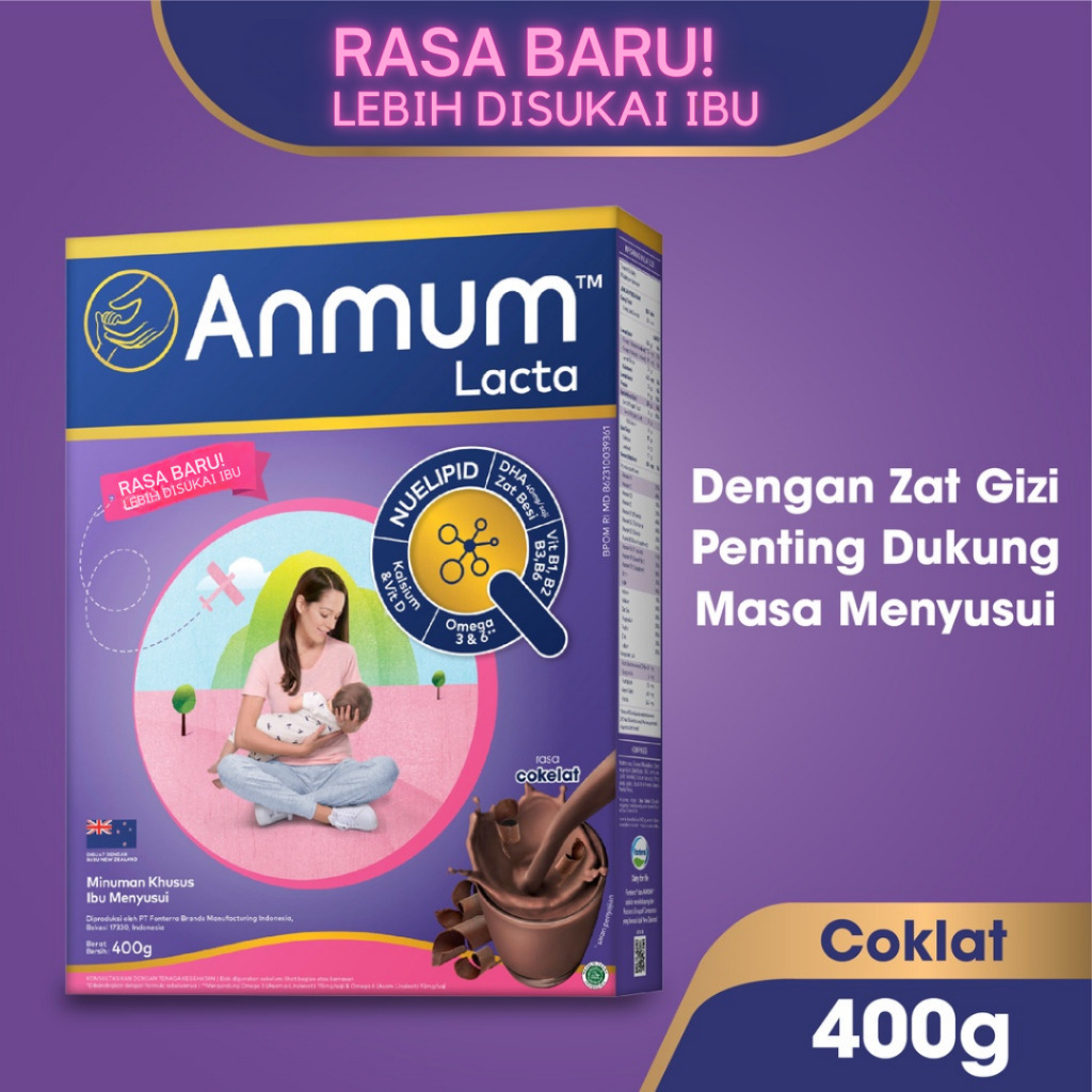 Jual Anmum Lacta Susu Nutrisi Ibu Menyusui Busui Cokelat 400g | Shopee ...