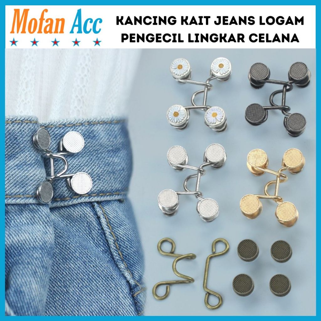 Jual Kancing Kait Pengecil Celana / Pengait Kecilin Lingkar Pinggang ...