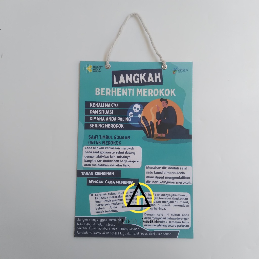 Jual Hard Poster Langkah Berhenti Merokok - Hard Poster Stop Merokok ...
