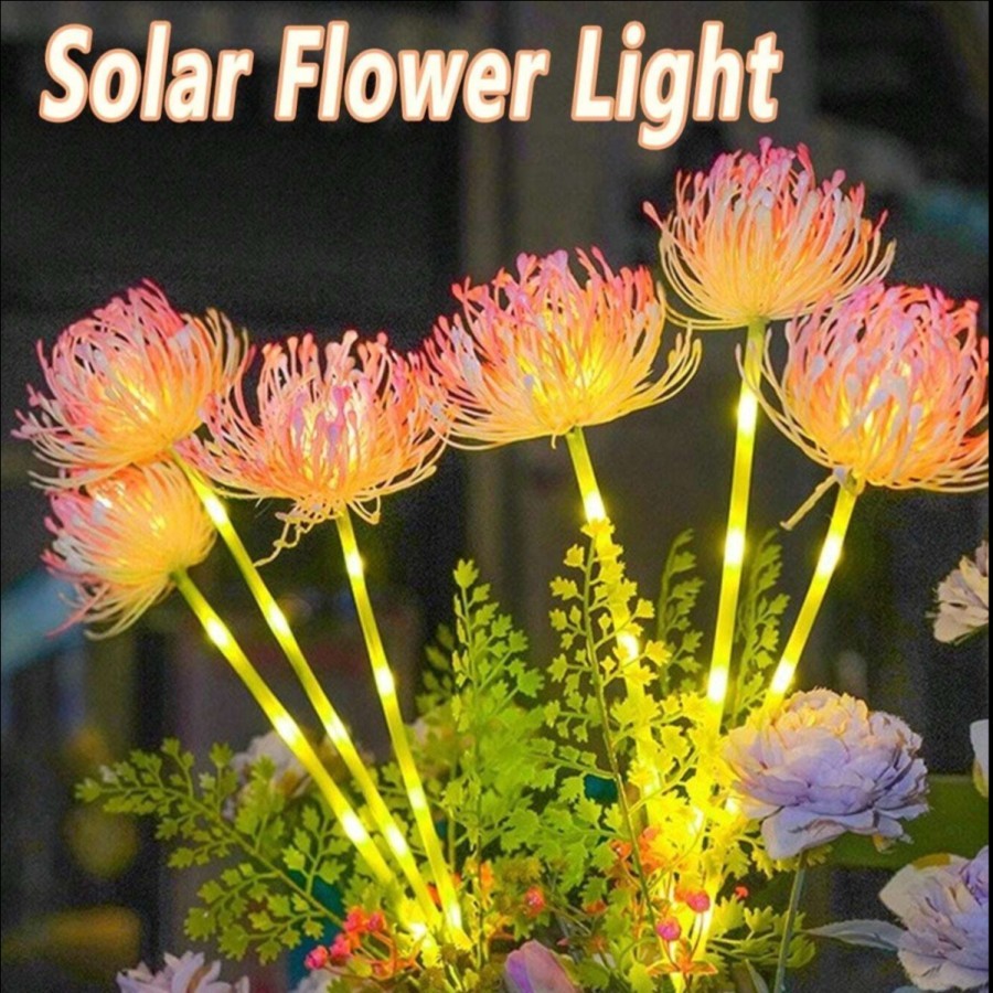 Jual Lampu Bunga Solar Hias Taman Tenaga Surya 3 Kepala Bunga Spider ...