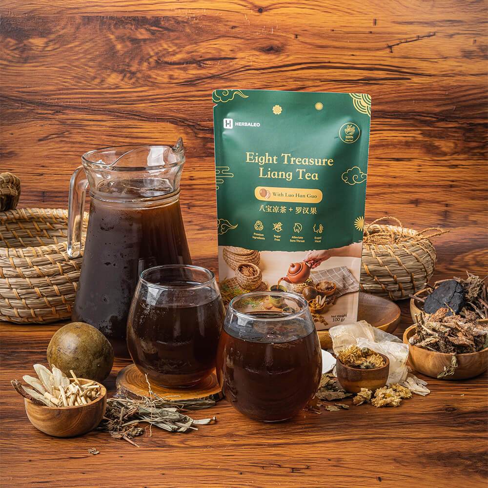 Jual Herbaleo - Eight Treasure Liang Tea With Luo Han Guo 120gr ...