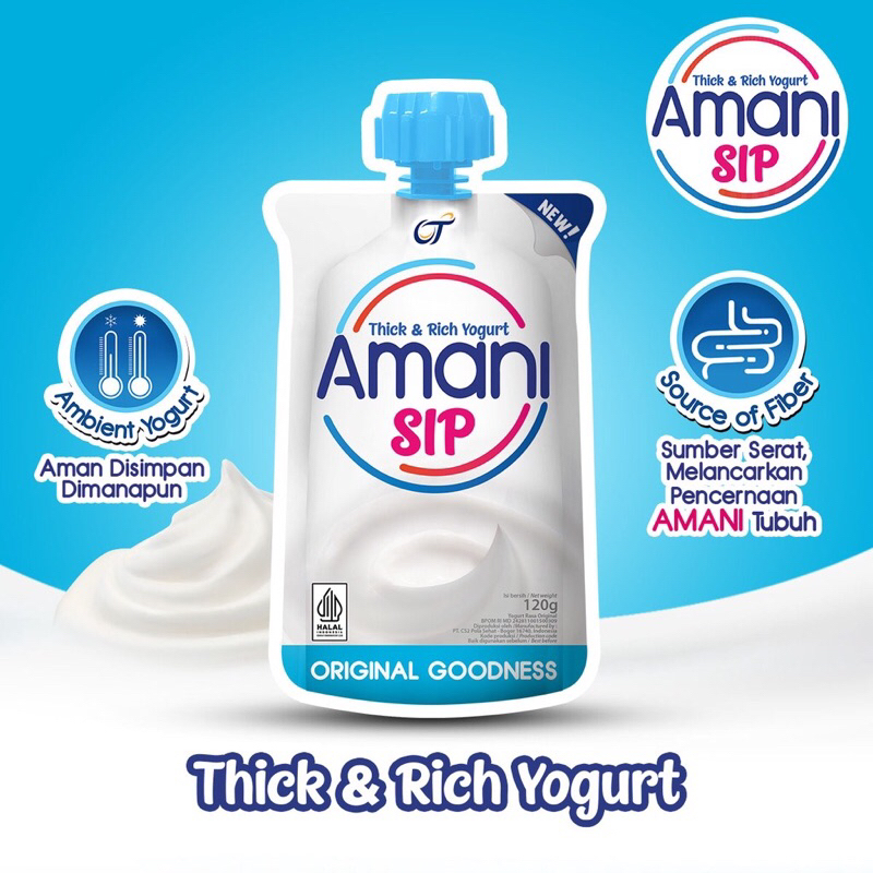 Jual Yogurt Amani Sip Kental Original dan Mixed Fruit | Shopee Indonesia