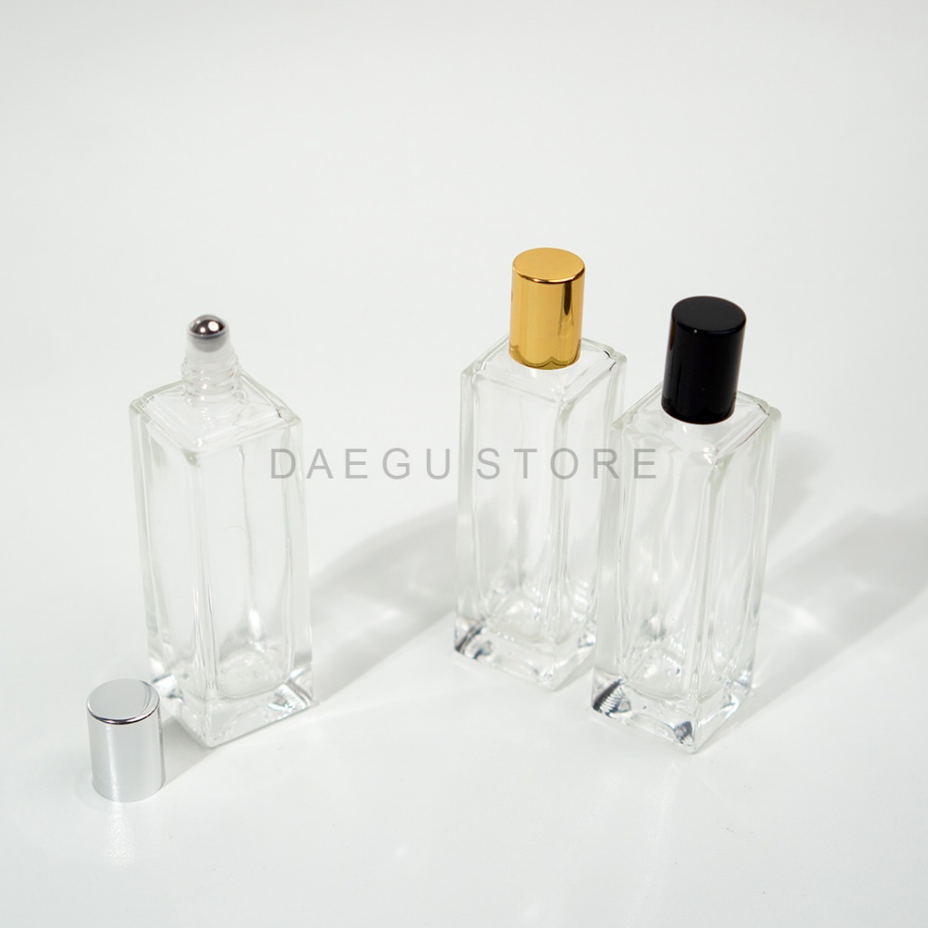 Jual Botol Roll On Kaca Kotak Tebal - Bola Roller Rollon Besi Stainless ...