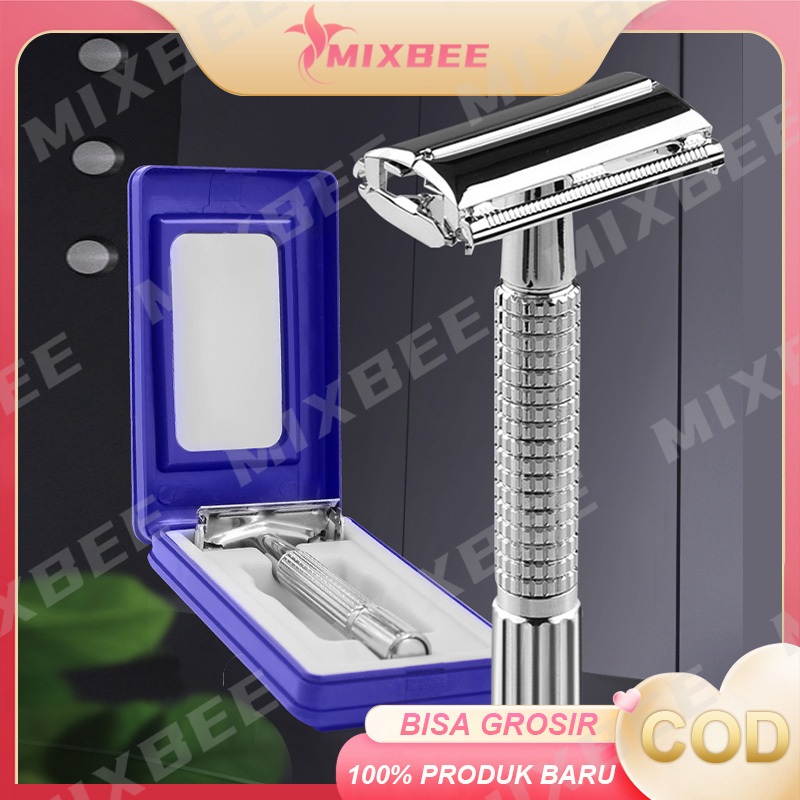 Jual Manual Mens Safety Razor Gagang Bahan Logam / Alat Cukur Kumis ...
