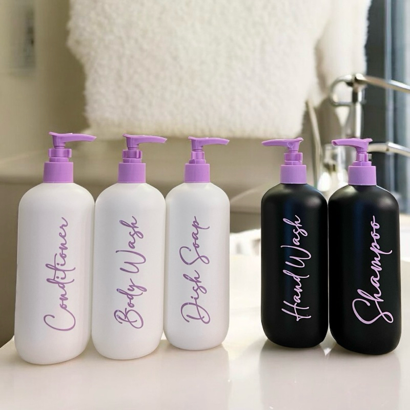 Jual botol sabun aesthetic N24 HITAM PUTIH LILAC UNGU 500ML bottle ...