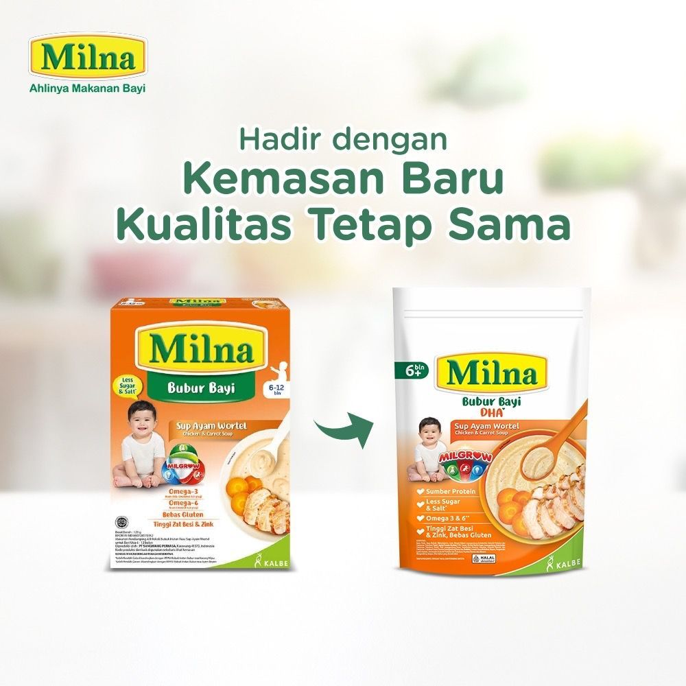 Jual Milna bubur bayi milna Bubur Bayi 120gr Makanan MPASI si Kecil ...