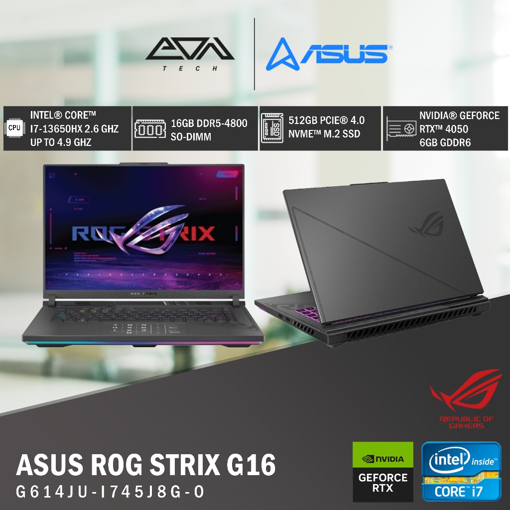 Jual ASUS ROG Strix G16 G614JU-I745J8G-O i7-13650HX 16GB DDR5/512GB SSD ...