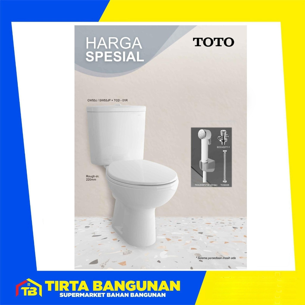 Jual TOTO CW53J/SW53JP TCD01R TOILET/ WC/ KLOSET DUDUK FREE THX20SEV1W ...