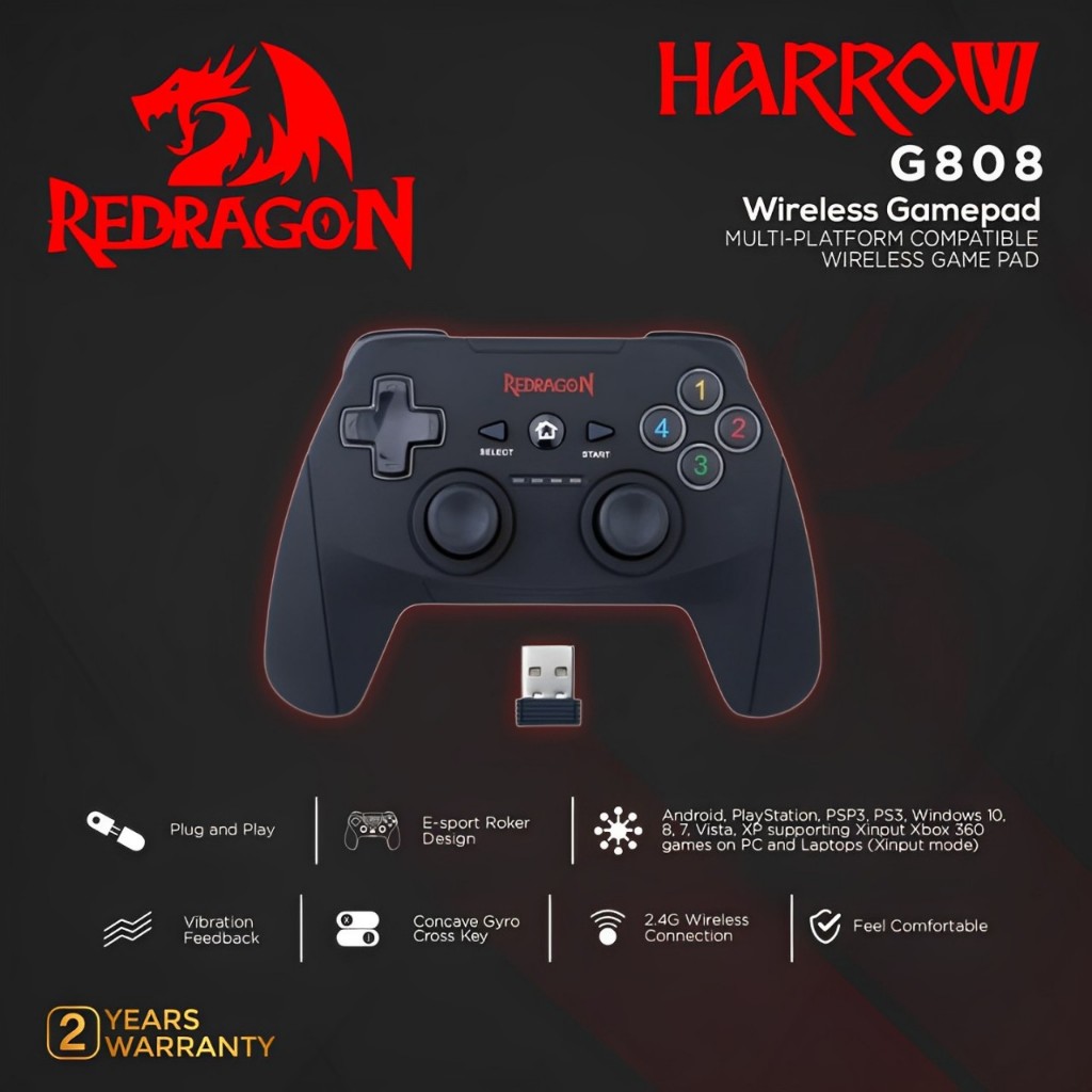 Jual Redragon HARROW G808 Wireless Gamepad | Shopee Indonesia