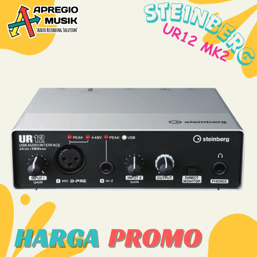 Jual Steinberg UR12 UR 12 MK II USB Soundcard Apregio Musik | Shopee ...