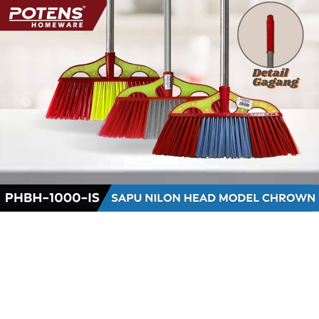 Jual PHBH-1000-IS POTENS Sapu Lantai Nilon Model Crown / Sapu Rumah ...