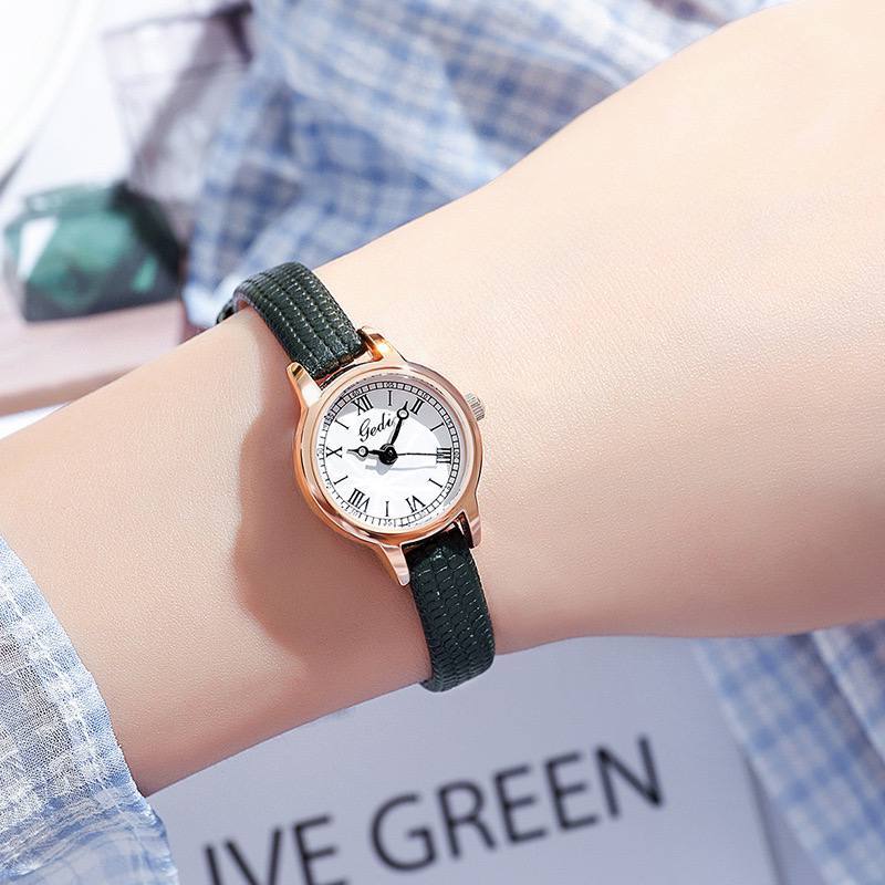 Jual ELITE Jam Tangan Wanita GEDI MINI Tali Kulit Asli Simple Quartz ...