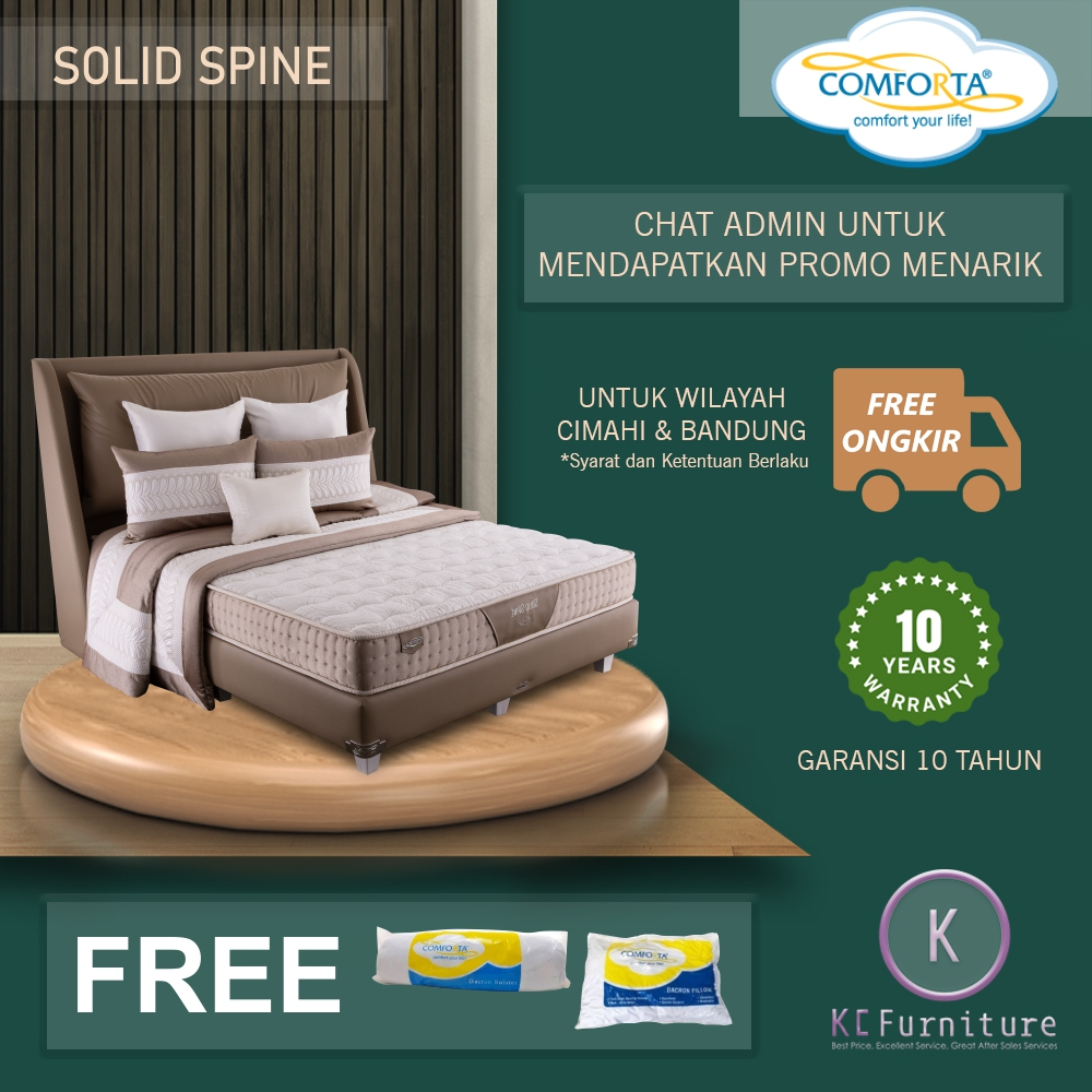Jual Kasur Springbed Comforta - Solid Spine FULL LATEX FULL SET ...