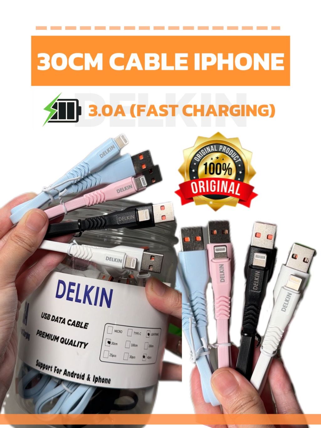 Jual KABEL DATA/CABEL DATA DELKIN ORIGINaL HDD EXTERNAL 3.0 Fast ...