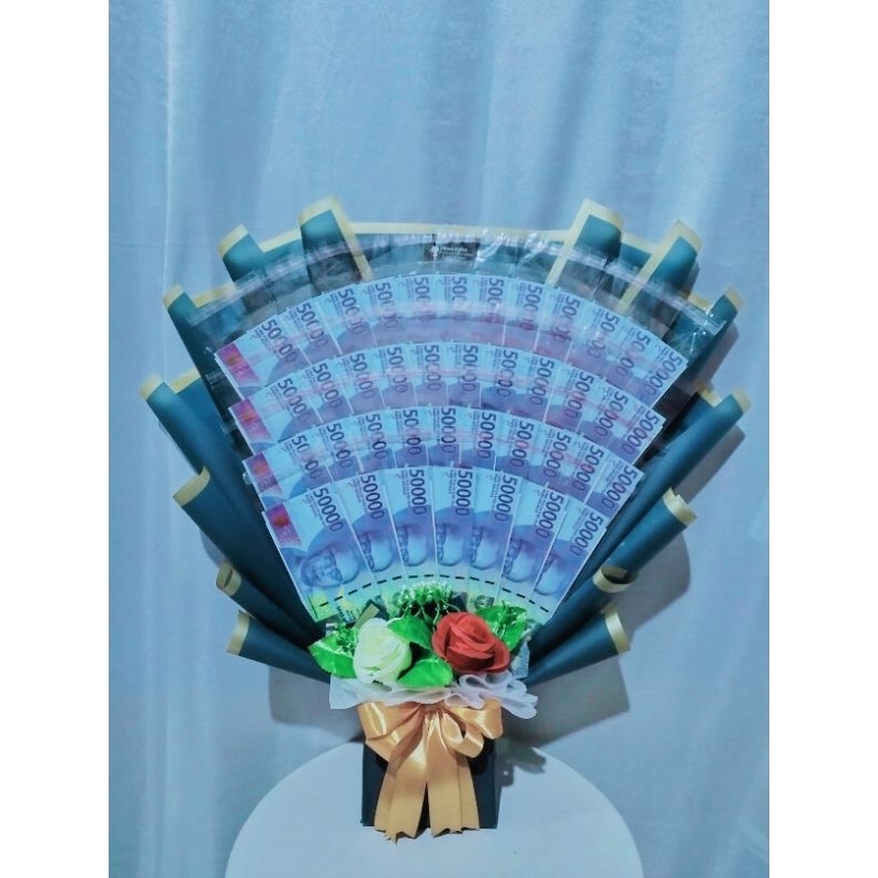 Jual Buket Kosongan Uang Isi 40 Lembar Bunga Hias Mawar Artificial ...