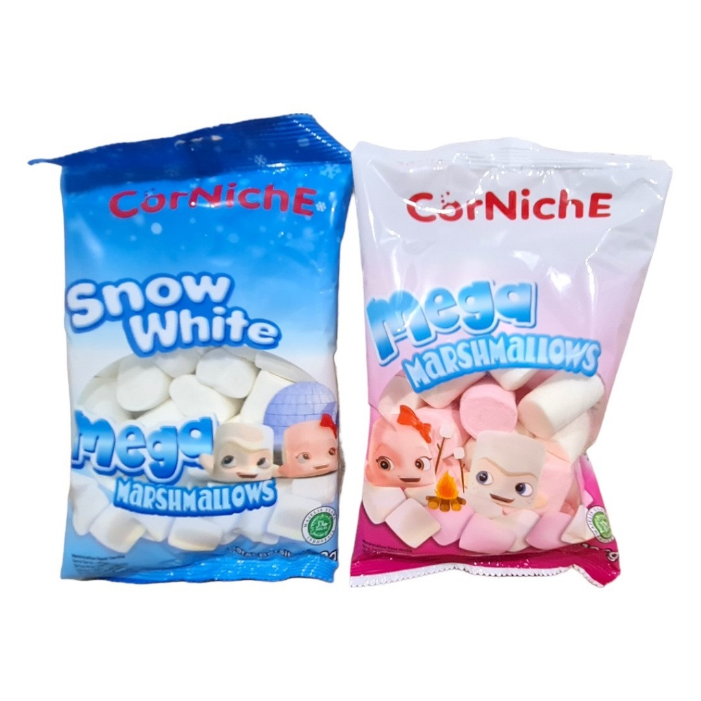 Jual Permen marshmallow mega mix white jumbo Corniche import halal fat ...
