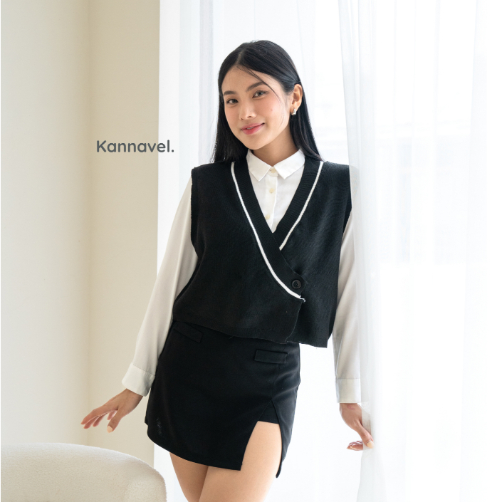 Jual Kannavel - Raven Vest Kancing Pinggir | Shopee Indonesia