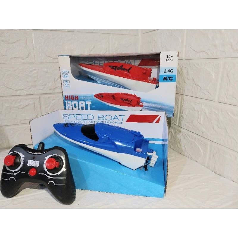 Jual mainan perahu speed boat remote control Rc spedboat mainan anak ...