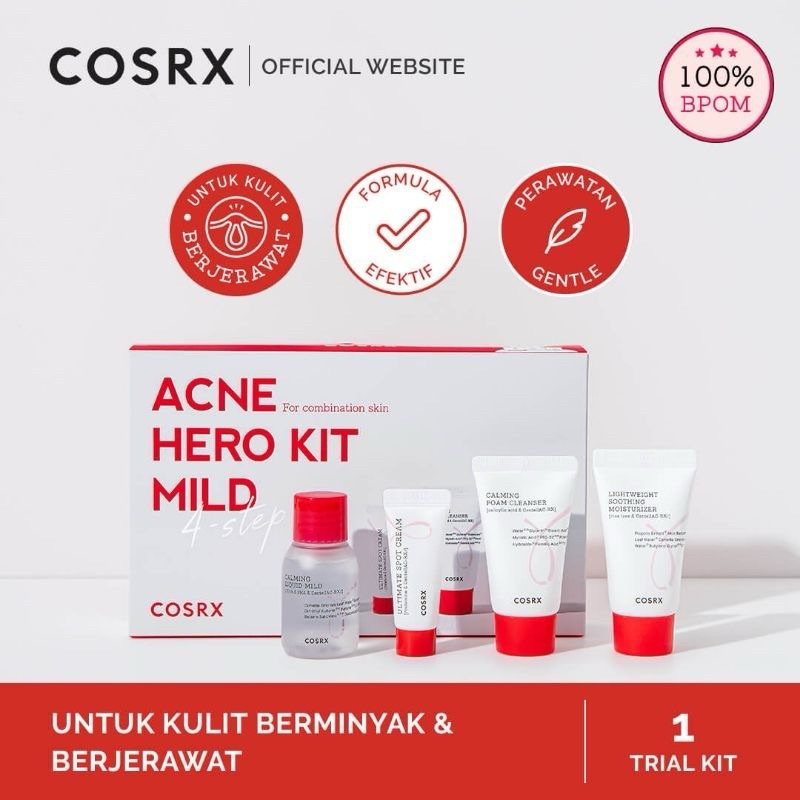 Jual CORSX ACNE HERO KIT 4 STEP ORIGINAL | KIT MILD & INTENSIVE COSRX ...