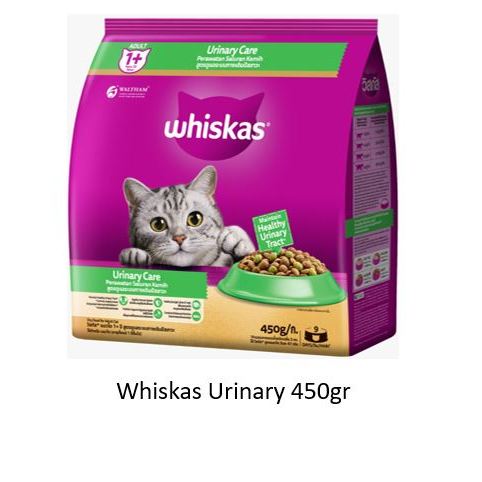 Jual Whiskas Makanan Kucing Kering Dewasa Urinary Care 450gr | Shopee ...
