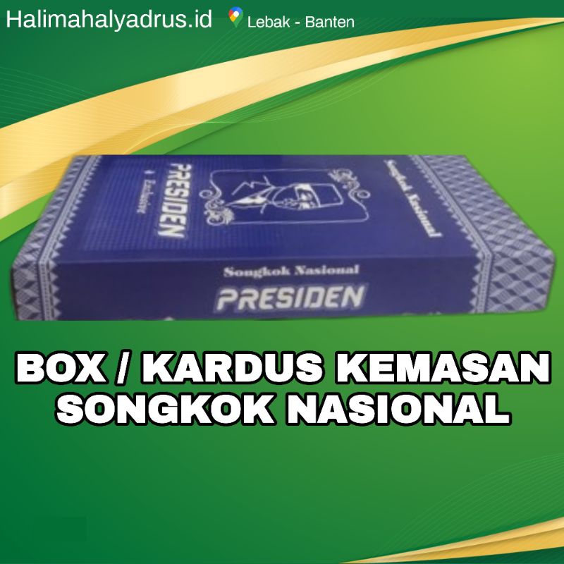 Jual SEKODI/20 PCS Kardus Box Kemasan Songkok Nasional Merk Presiden ...