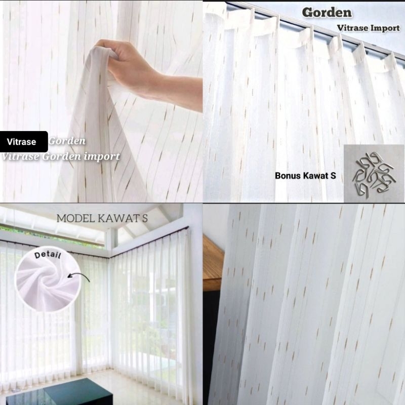 Jual Vitrase gorden tirai gorden vitrase hordeng vitrase polos dalaman ...