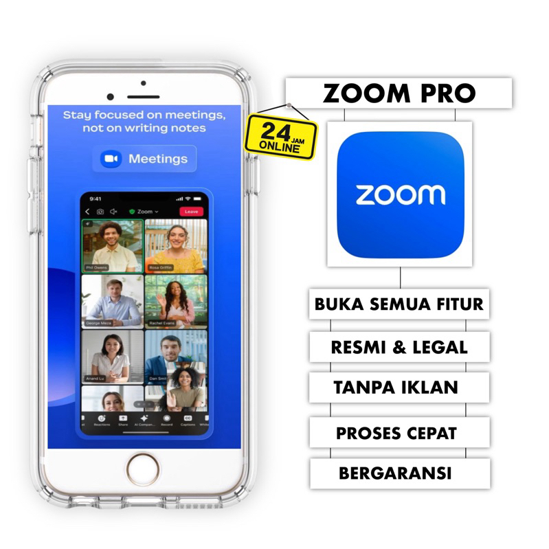 Jual ORIGINAL APLIKASI ZOOM 100 PESERTA PRO ( BERUPA ACC LOGIN )IOS ANDROID IPHONE & IPAD PC ...