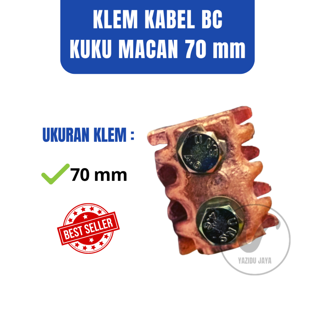Jual Klem Kuku Macan Kabel BC 70 mm Clamp Sisir Grounding Clem ...