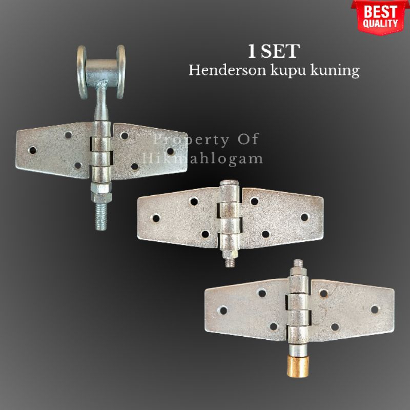 Jual ( 1 SET ) Engsel henderson kupu Polos | roda atas | engsel tengah ...