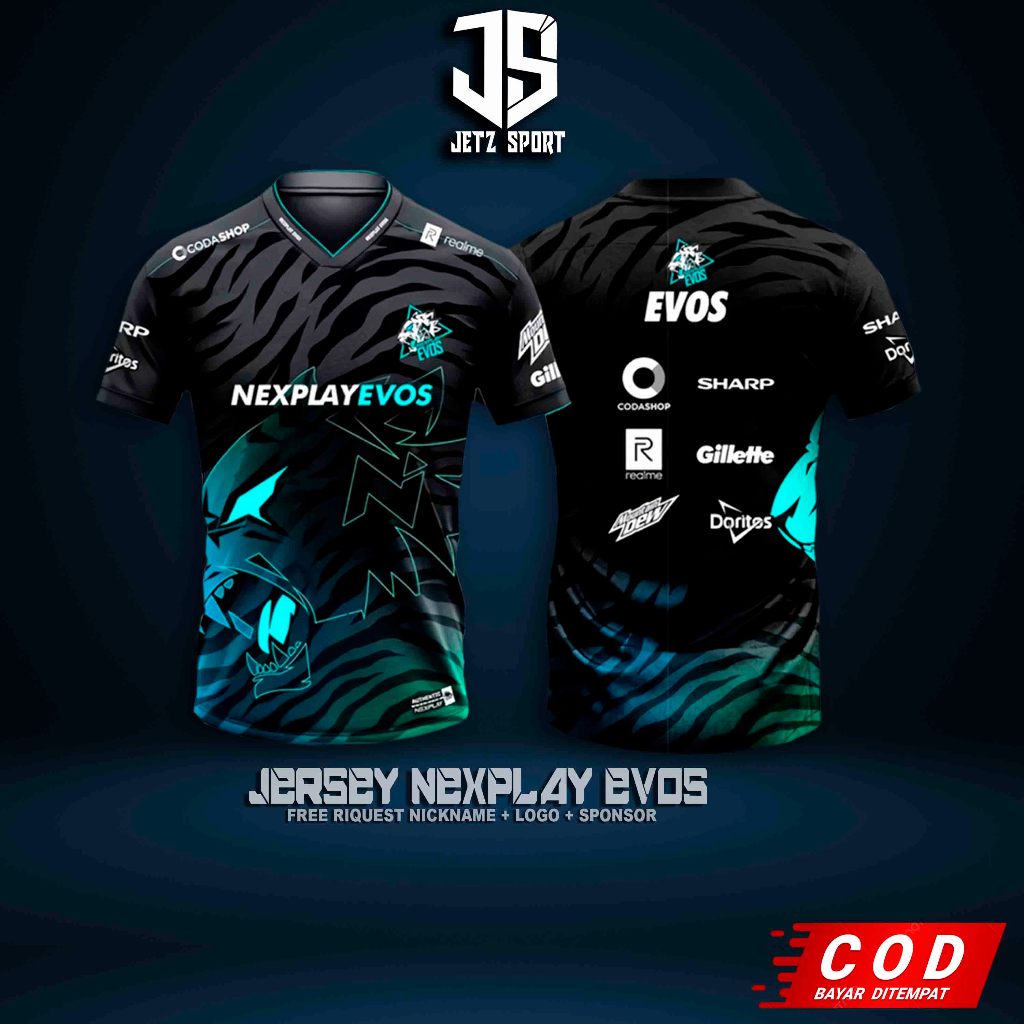 Jual JERSEY BAJU KAOS NEXPLAY EVOS 2021 GAME MOBILE LEGENDS ML PUBG ...