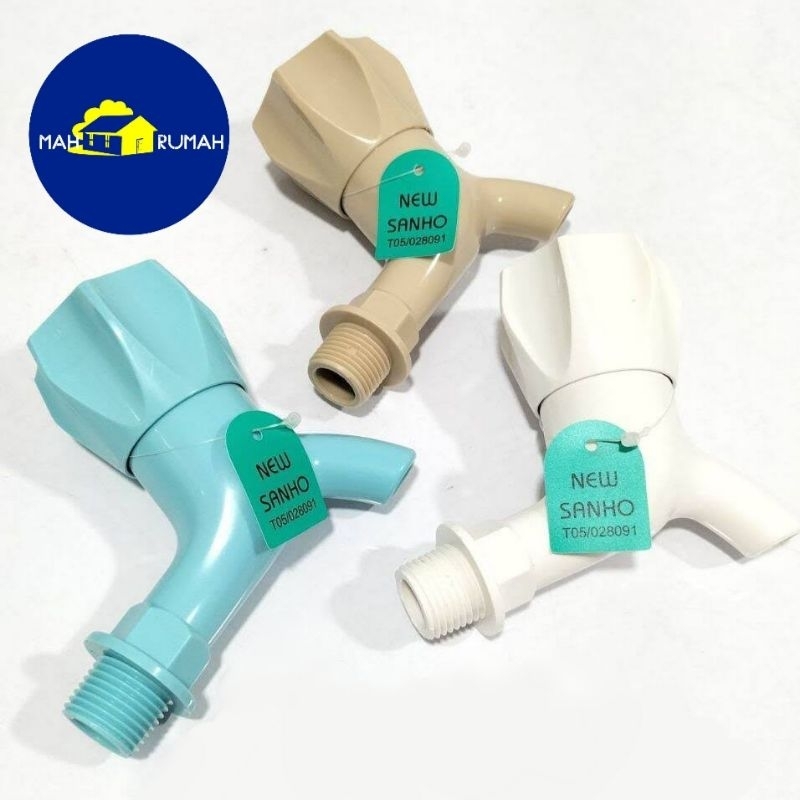 Jual Keran Air Kran PVC Plastik Belimbing Engkol - New SANHO 3/4 ...