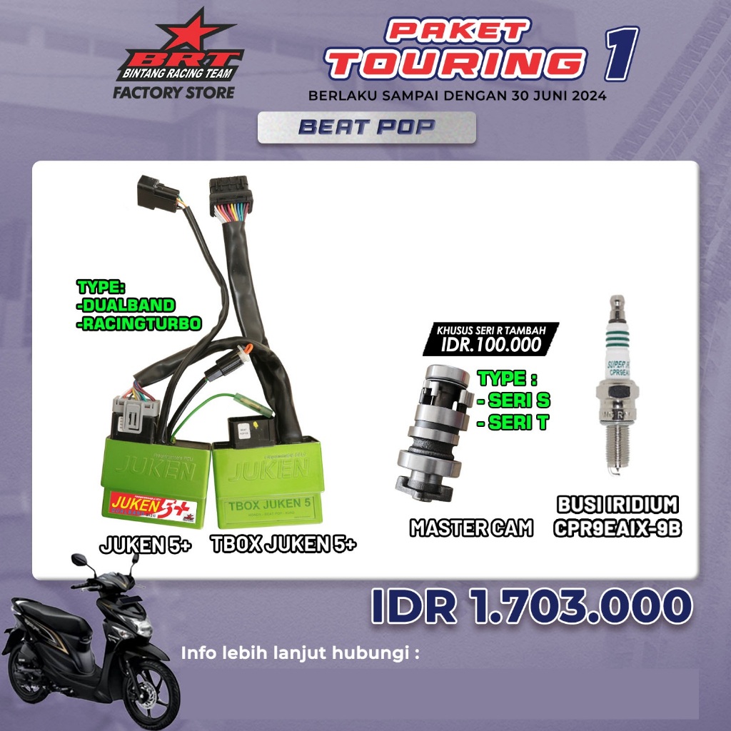 Jual PAKET TOURING 1 BEAT POP ESP BRT - ECU JUKEN 5+ DB/RT - MASTERCAM ...