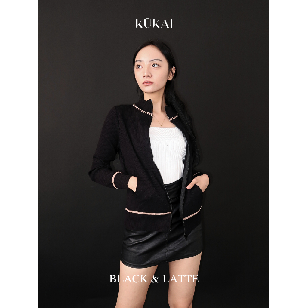 Jual KUKAI | Mikka Jacket - Women's Basic Knit Jacket - Jaket Rajut ...